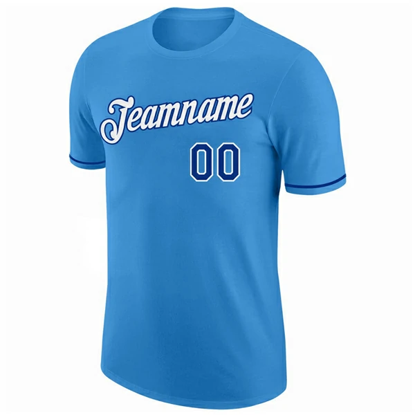 Custom Powder Blue Royal-White Performance T-Shirt,wincustom,Fashion ...